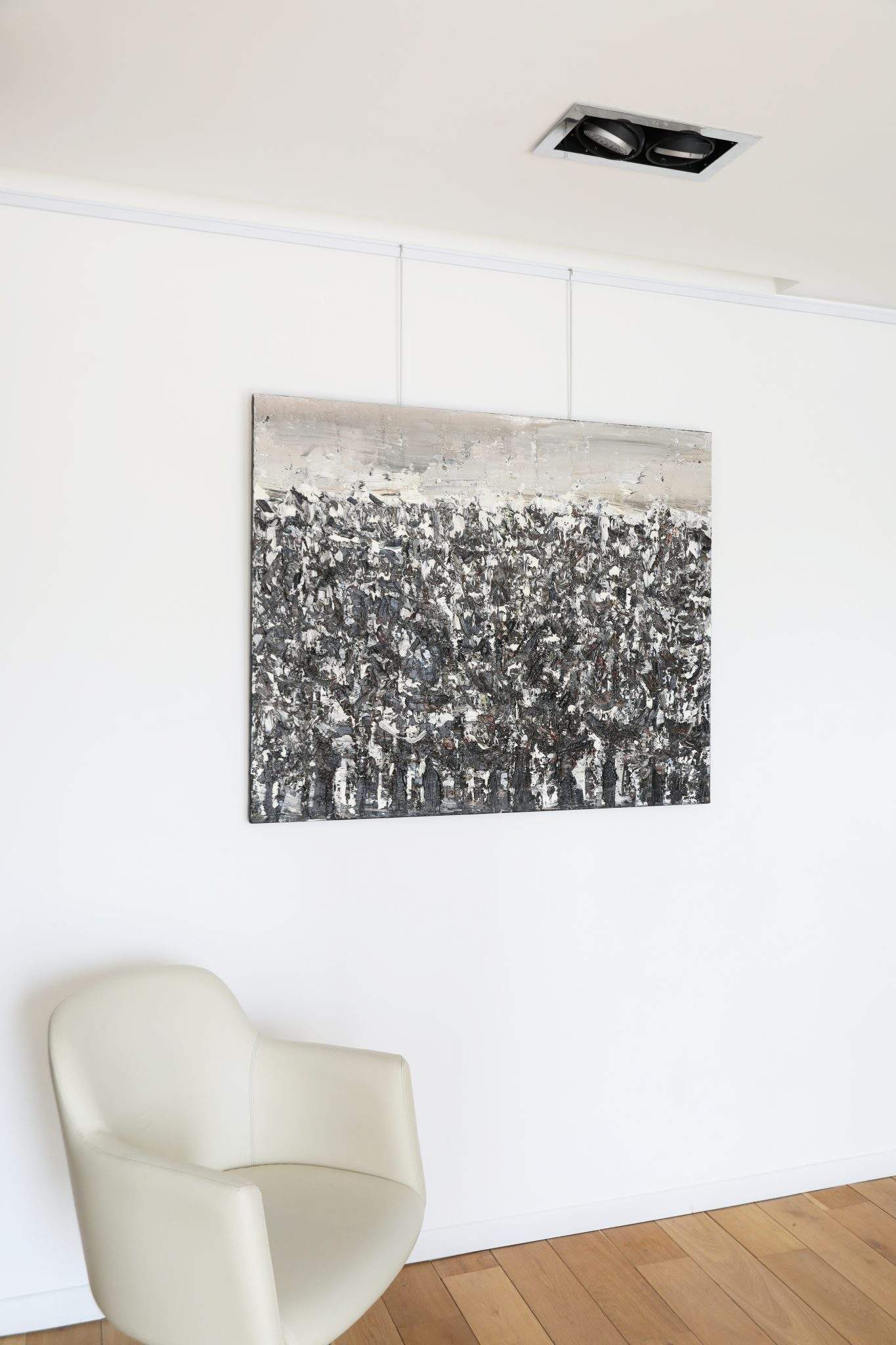 Les vignes sous la neige Régis Minois 100x120cm - Galerie Matthieu Dubuc